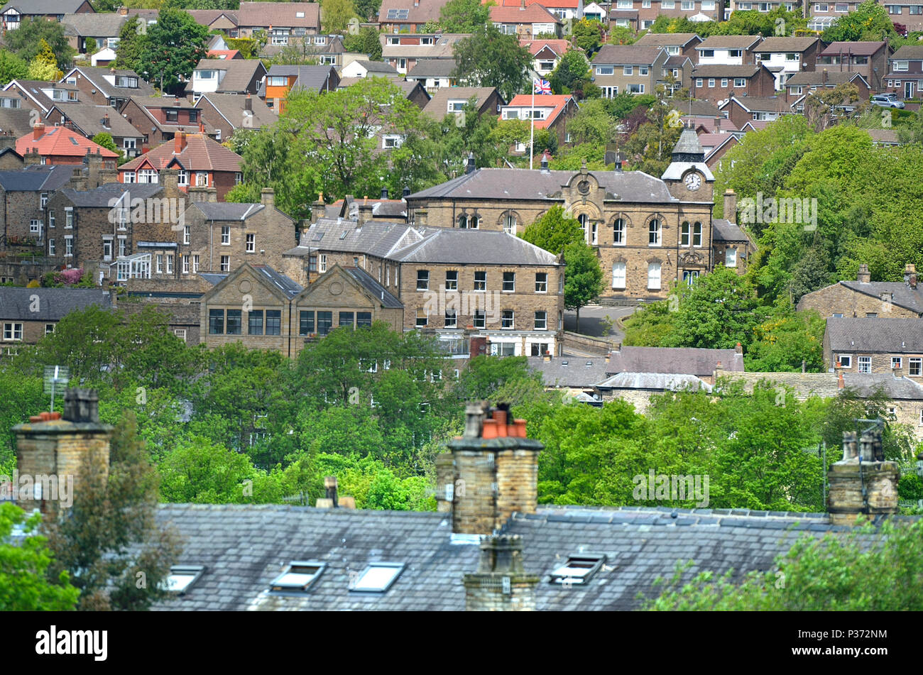Classic british landscape at the Peak district near Manchester Stock ...