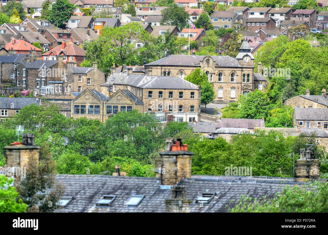 Classic british landscape at the Peak district near Manchester Stock ...