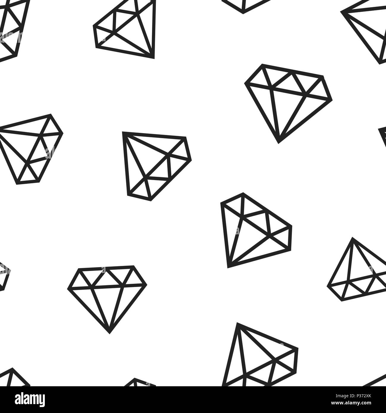 Diamond jewel gem icon seamless pattern background. Business concept ...