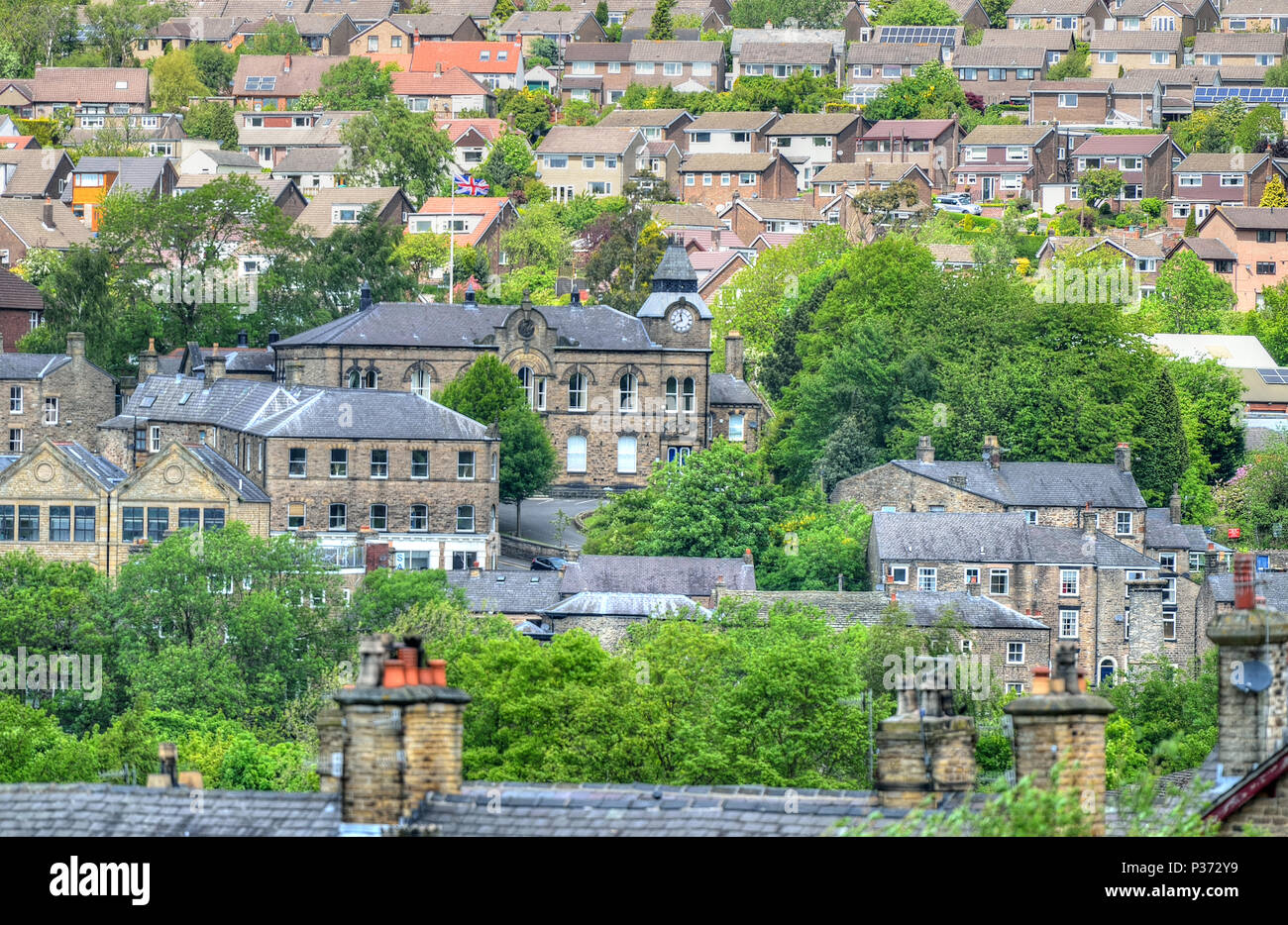 Classic british landscape at the Peak district near Manchester Stock ...