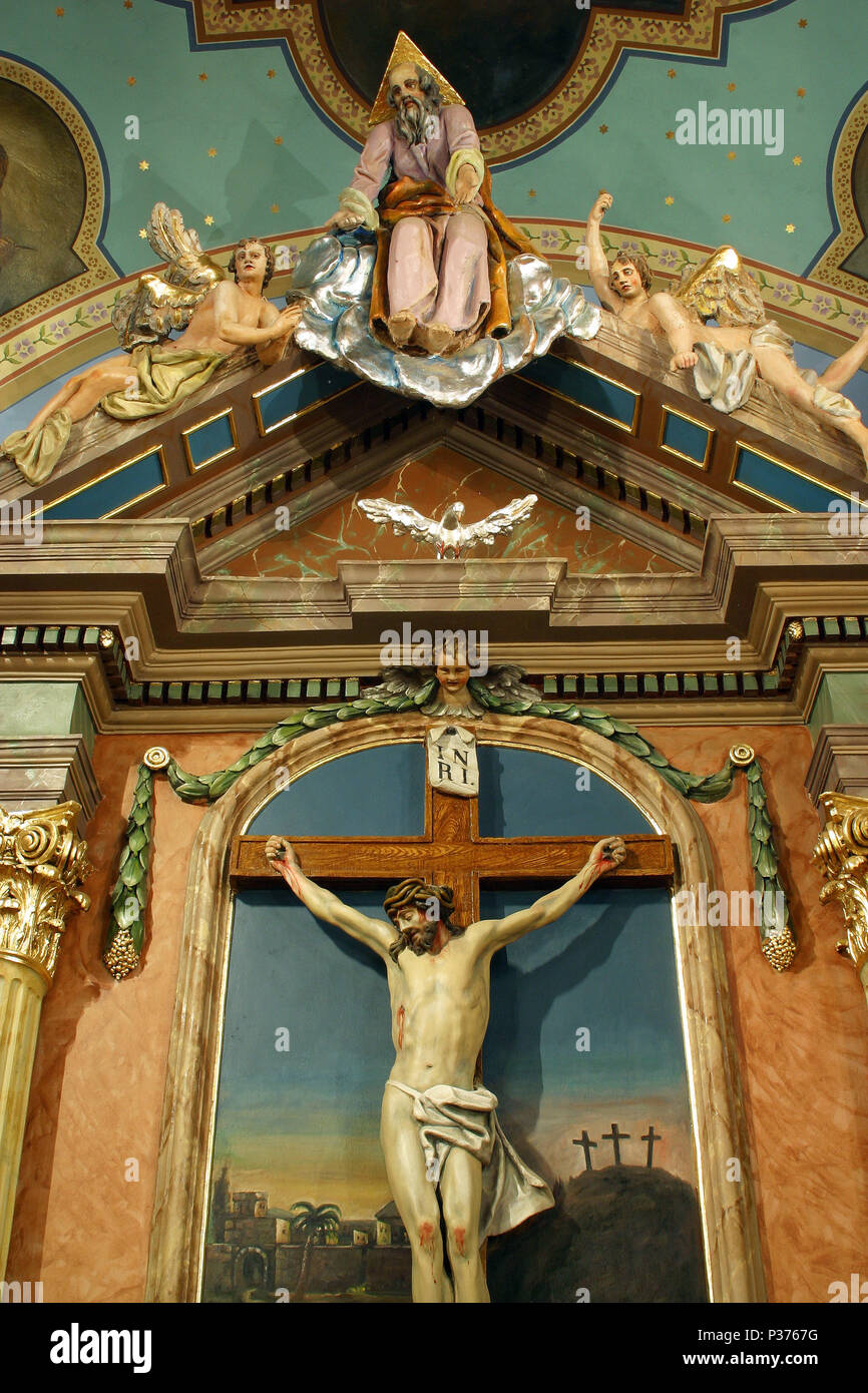 Crucifixion, altarpiece in the Parish Church of the Holy Cross in ...