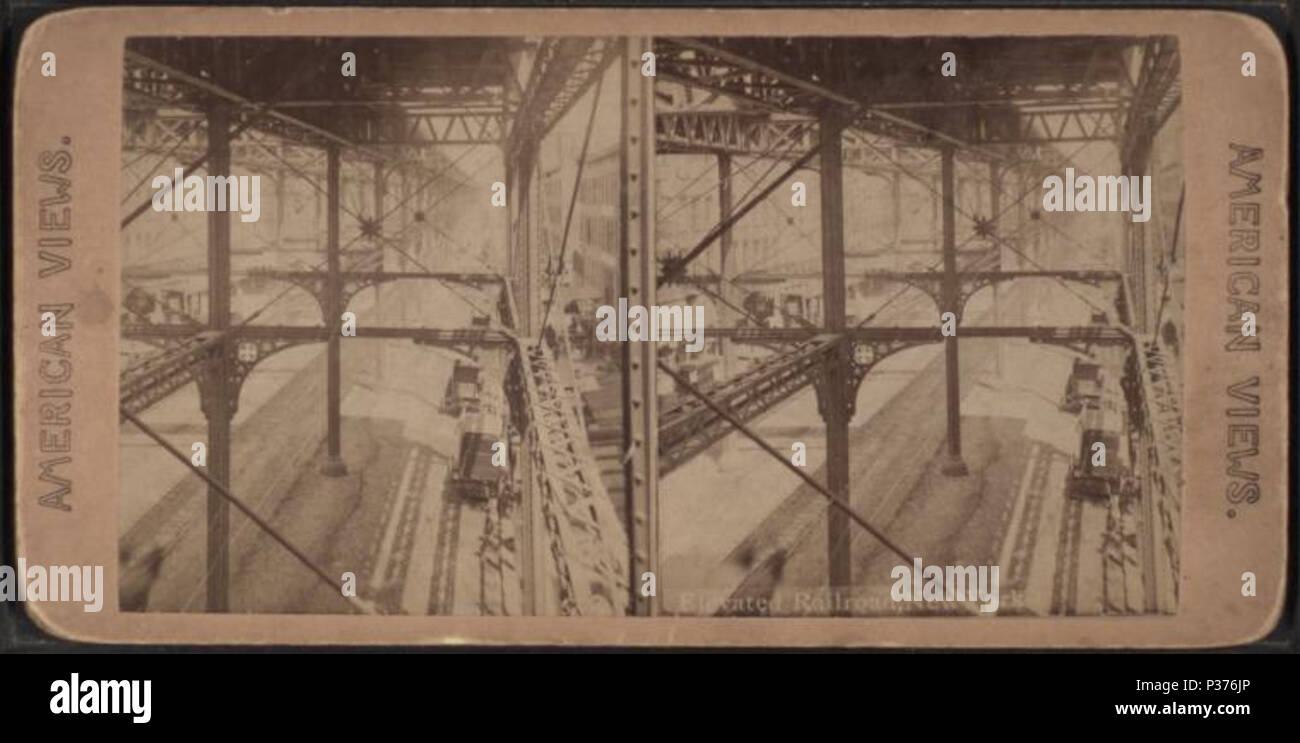 . Elevated railroad, New York. Alternate Title: American views ...