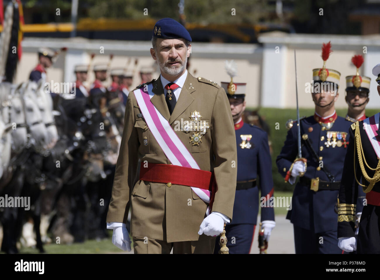 King Felipe VI of Spain attends the oath of loyalty ceremony of new ...