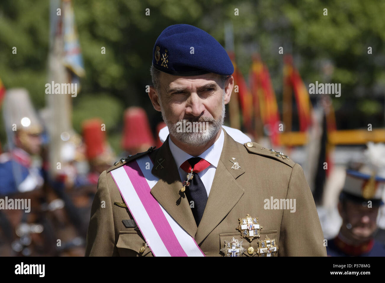 King Felipe VI of Spain attends the oath of loyalty ceremony of new ...