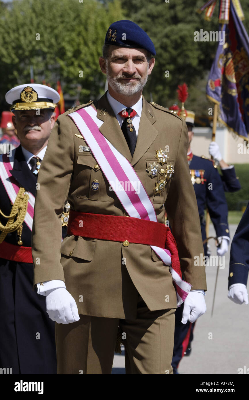King Felipe VI of Spain attends the oath of loyalty ceremony of new ...