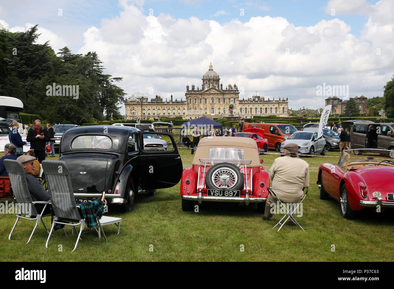 The Classic Car & Motor Show at Castle Howard in Yorkshire Stock Photo ...