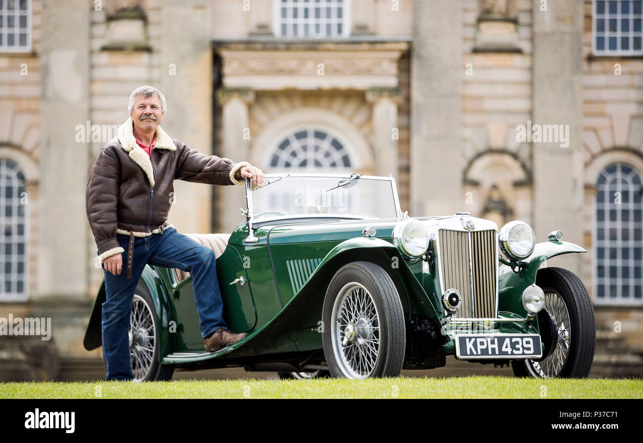Chris Edwards with his 1946 MG TC during the Classic Car & Motor Show ...