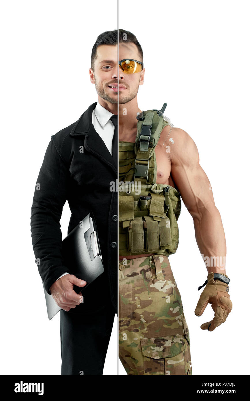 Military uniform and business suit hi-res stock photography and images ...