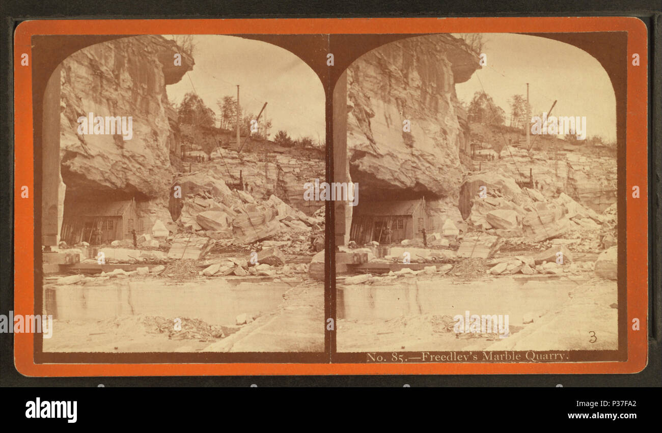 112 Freedley's marble quarry, from Robert N. Dennis collection of ...