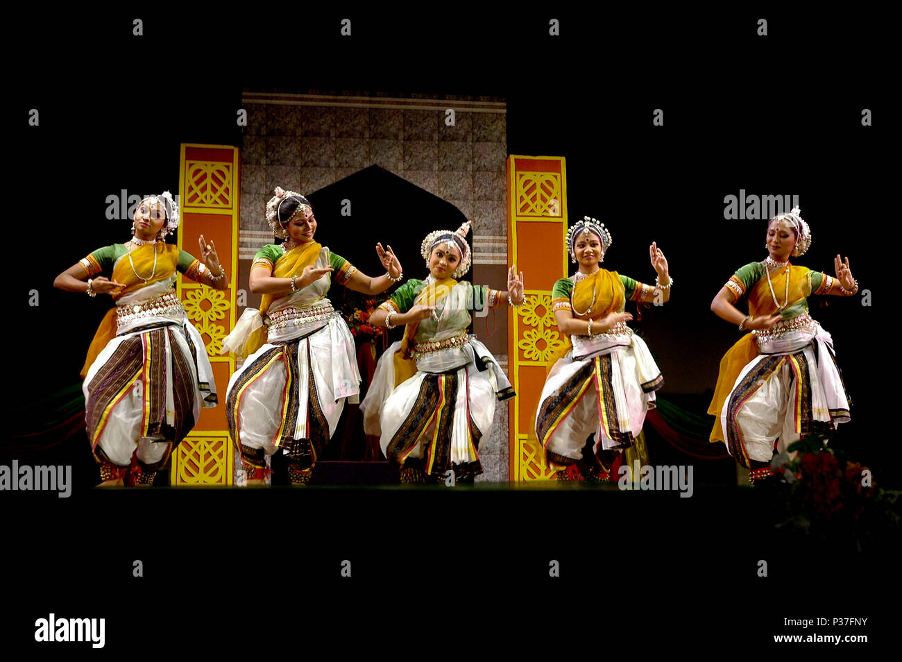 Dancers perform classical dance at a dance festival at Shilpakala ...