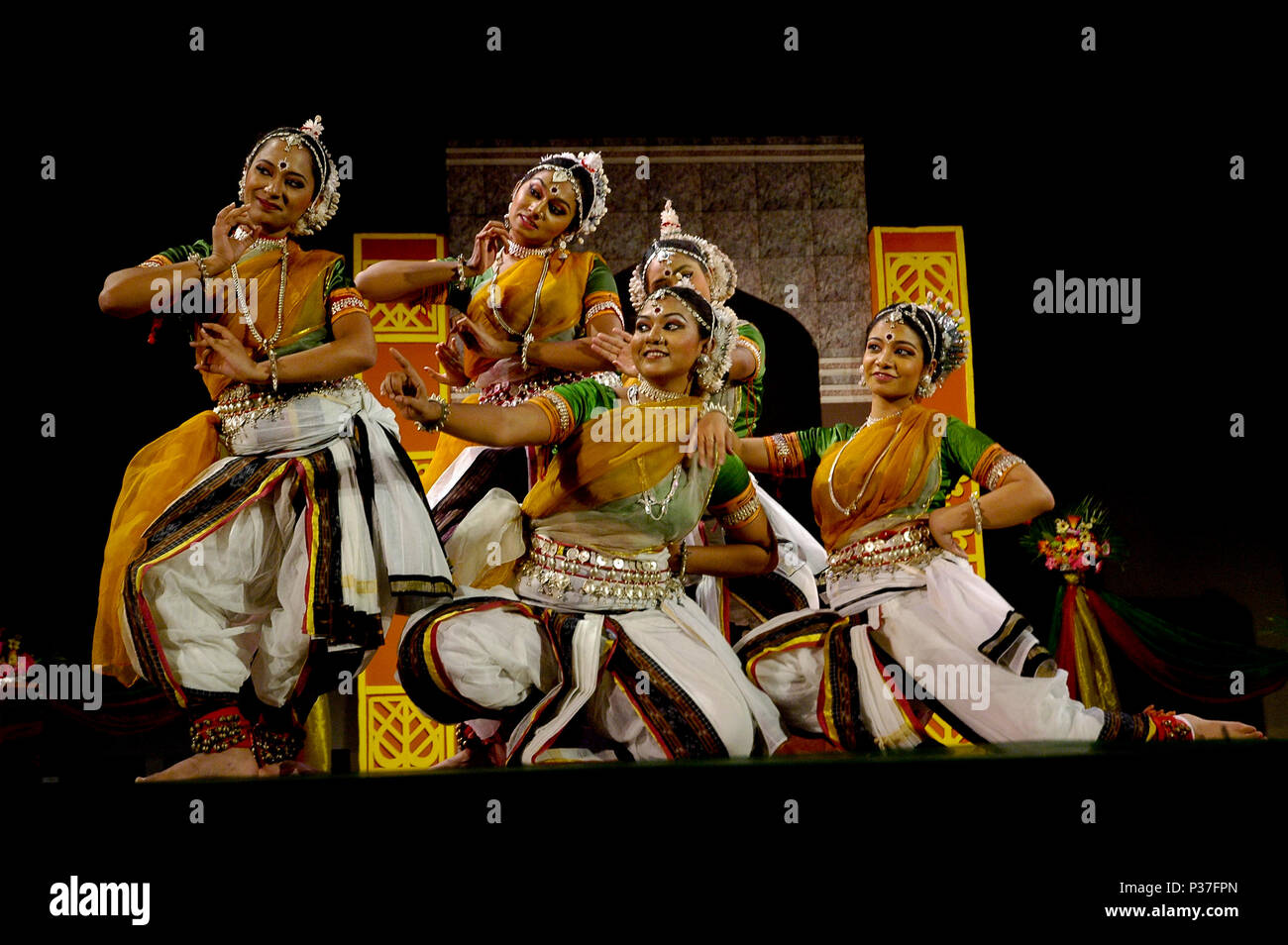 Dancers perform classical dance at a dance festival at Shilpakala ...