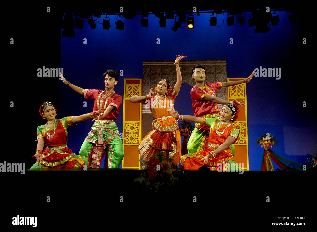 Dancers perform classical dance at a dance festival at Shilpakala ...