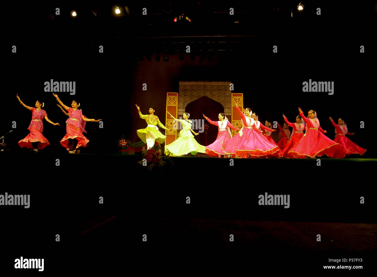 Dancers perform classical dance at a dance festival at Shilpakala ...