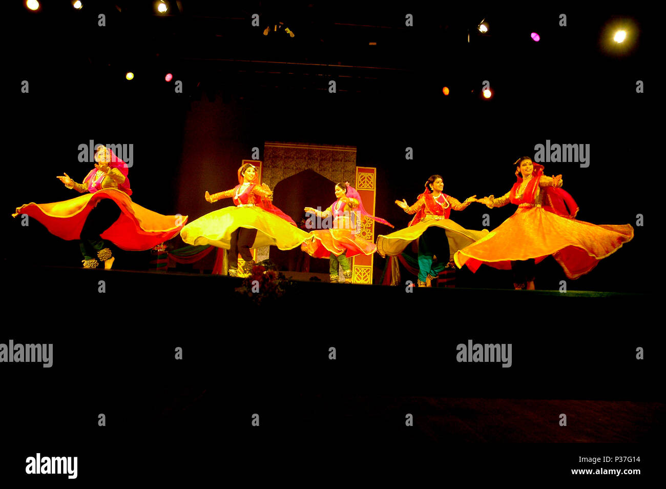 Dancers perform classical dance at a dance festival at Shilpakala ...