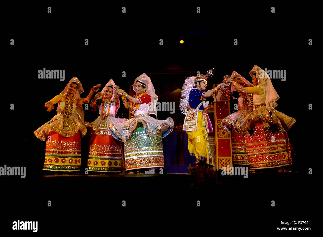 Dancers perform classical dance at a dance festival at Shilpakala ...