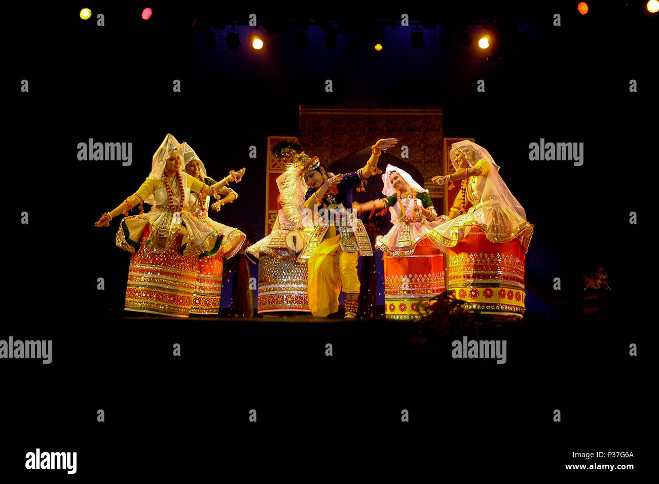 Dancers perform classical dance at a dance festival at Shilpakala ...