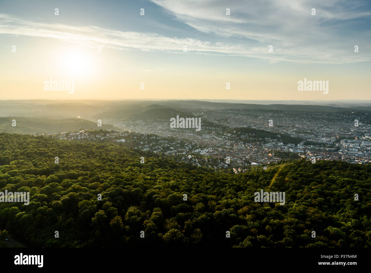 Beautiful Sunset at Stuttgart City, Germany Stock Photo - Alamy