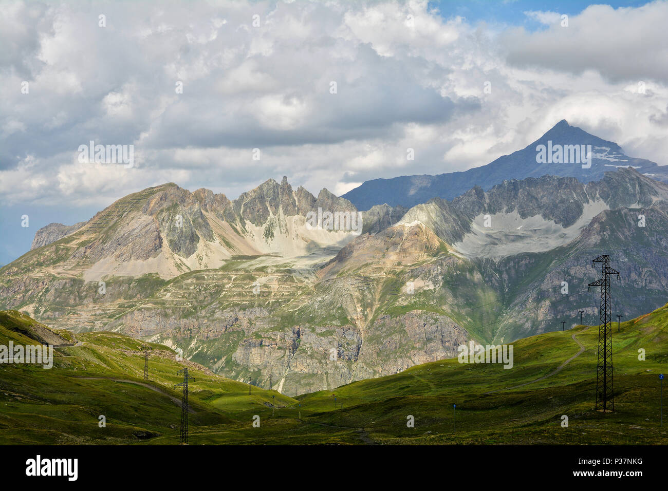 Beautiful landscape on the Route des Grandes Alpes with Col de l'Iseran ...