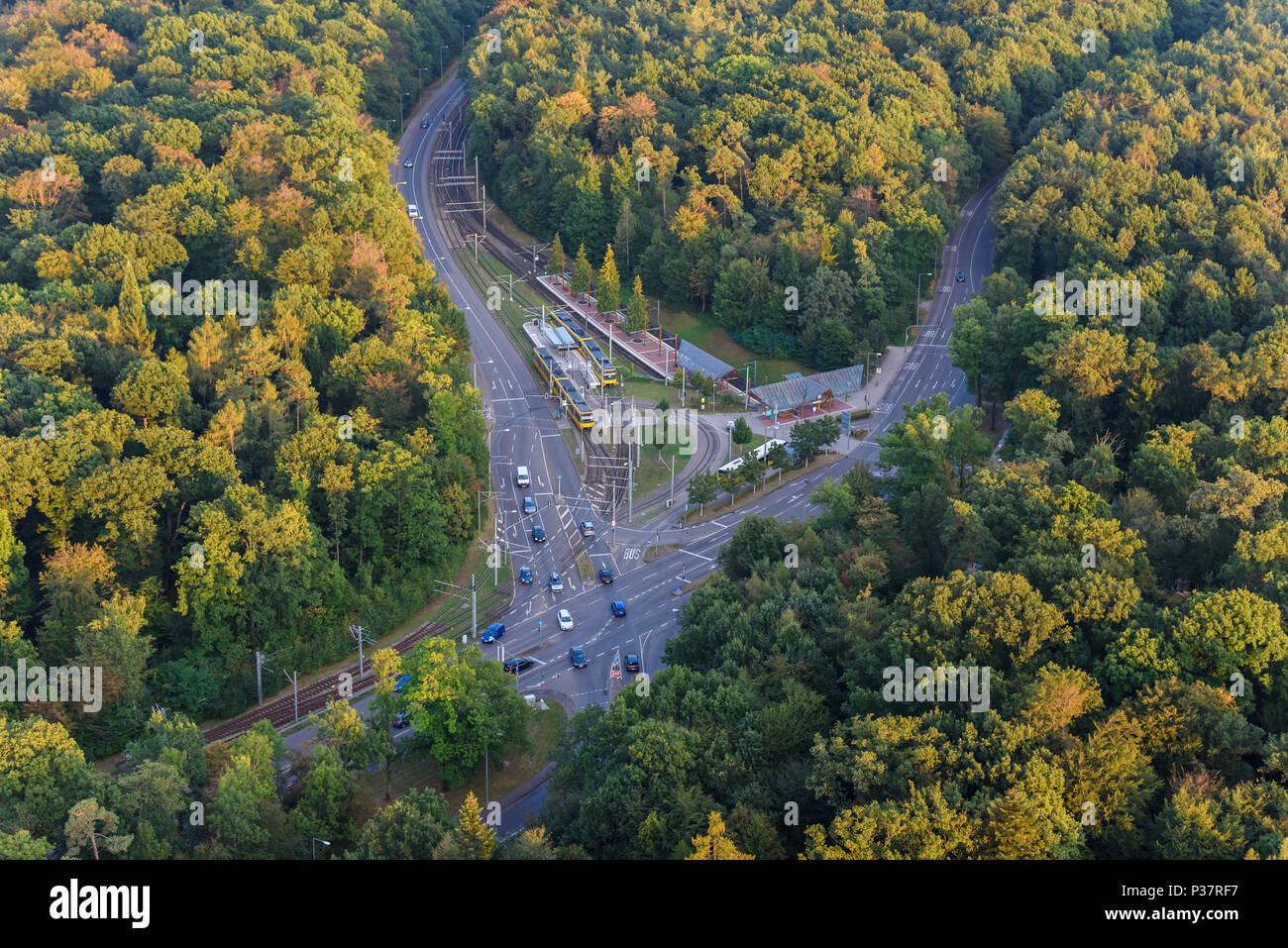 Traffic crossing of trains and cars Stock Photo - Alamy
