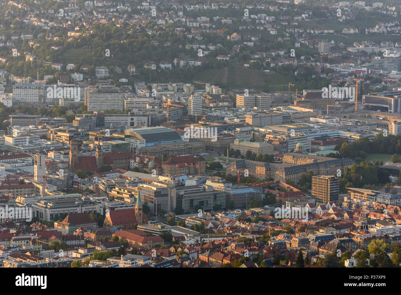 Center of Stuttgart City in Germany - beautiful historical city Stock ...