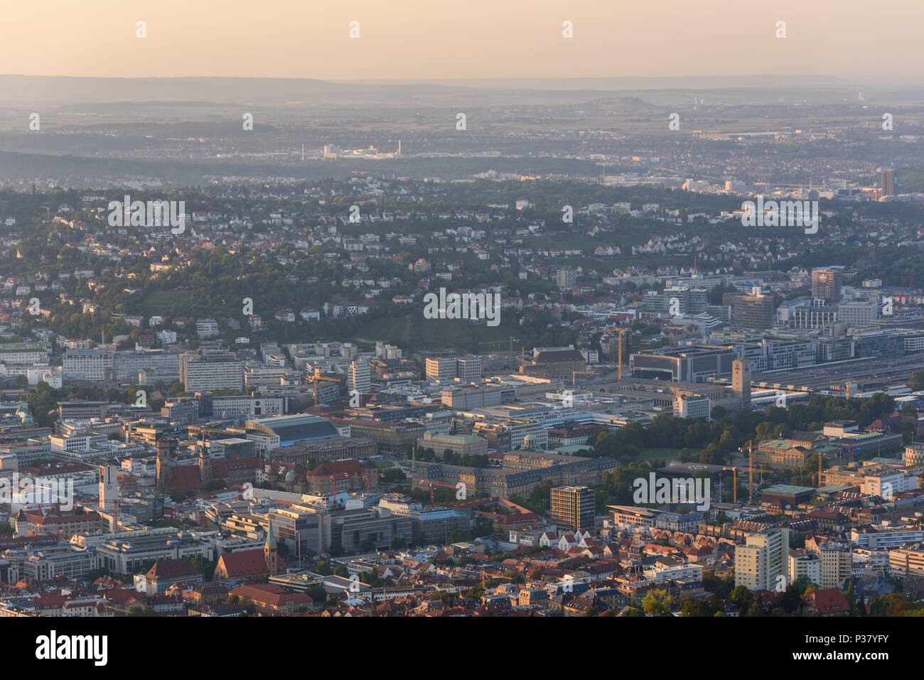 Center of Stuttgart City in Germany - beautiful historical city Stock ...