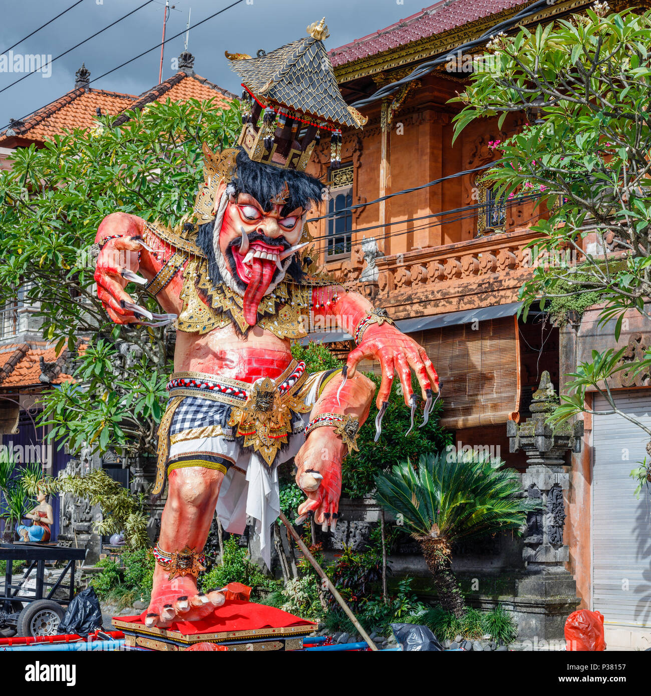 Ogoh-Ogoh, demon statue made for Ngrupuk parade conducted on the eve of ...