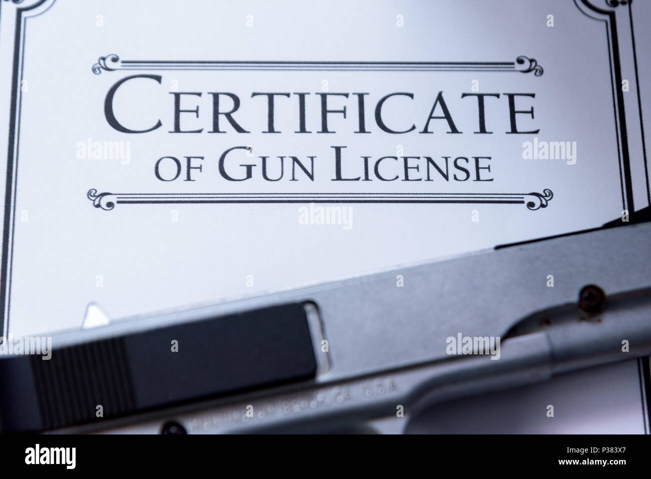 Firearm certificate hi-res stock photography and images - Alamy
