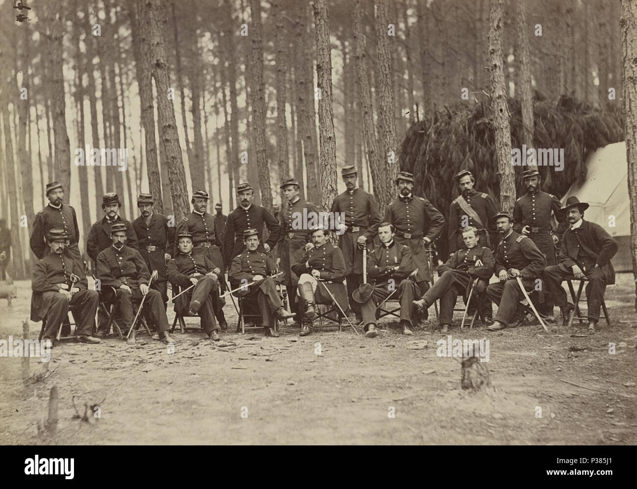 . Officers of 114th Pennsylvania Infantry in front of Petersburg, Va ...