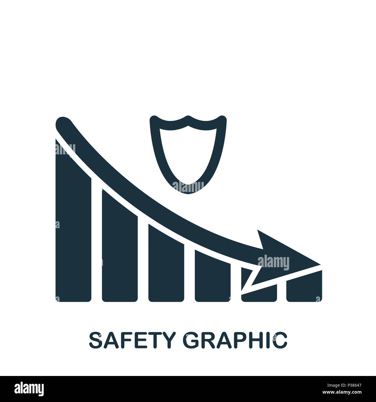 Safety Decrease Graphic icon. Mobile app, printing, web site icon. Simple element sing ...