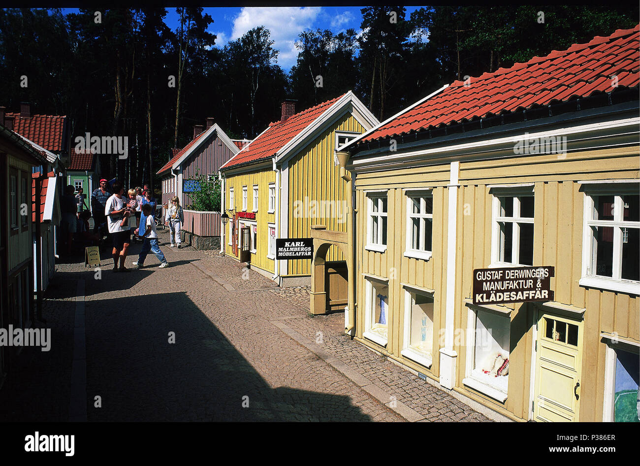 Vimmerby, Sweden, Visitors in the theme park Astrid Lindgren's World ...
