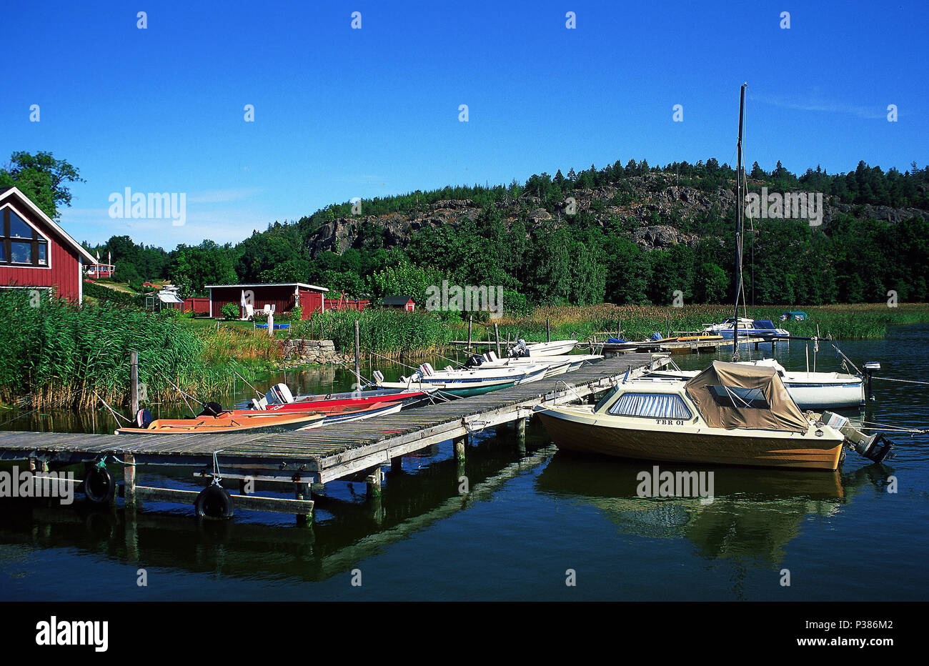 Vimmerby, Sweden, boat launch at the Astrid Lindgrens World Adventure ...