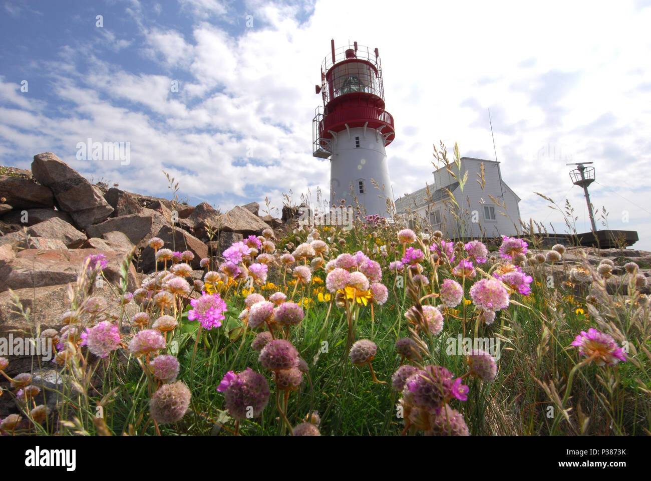 Lighthouse cape lindesnes south cape hi-res stock photography and ...