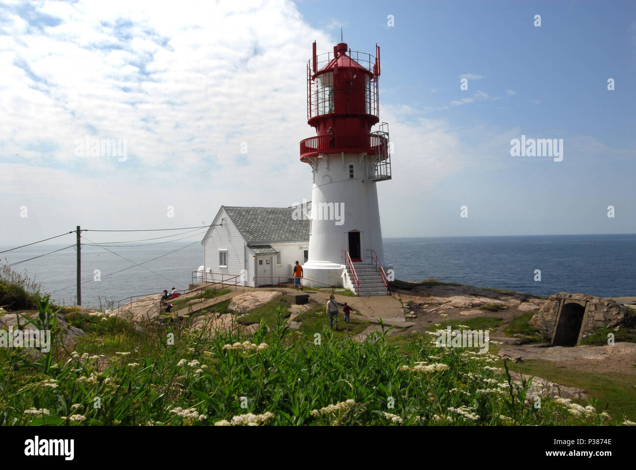 Lighthouse cape lindesnes south cape hi-res stock photography and ...