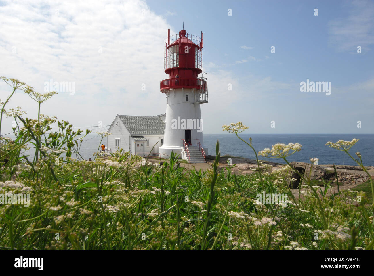 Lighthouse cape lindesnes south cape hi-res stock photography and ...