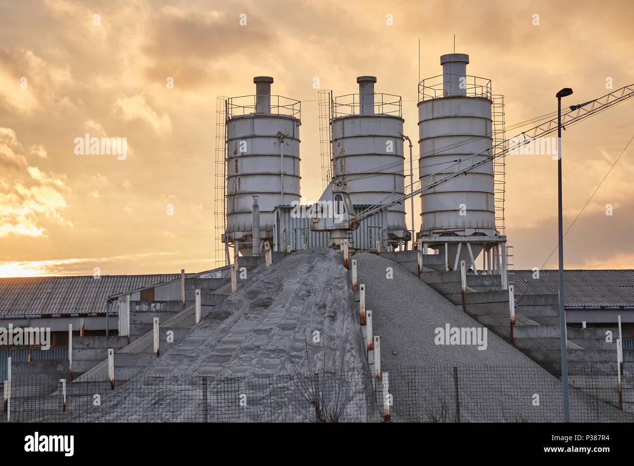 Industrial silo structures Stock Photo - Alamy