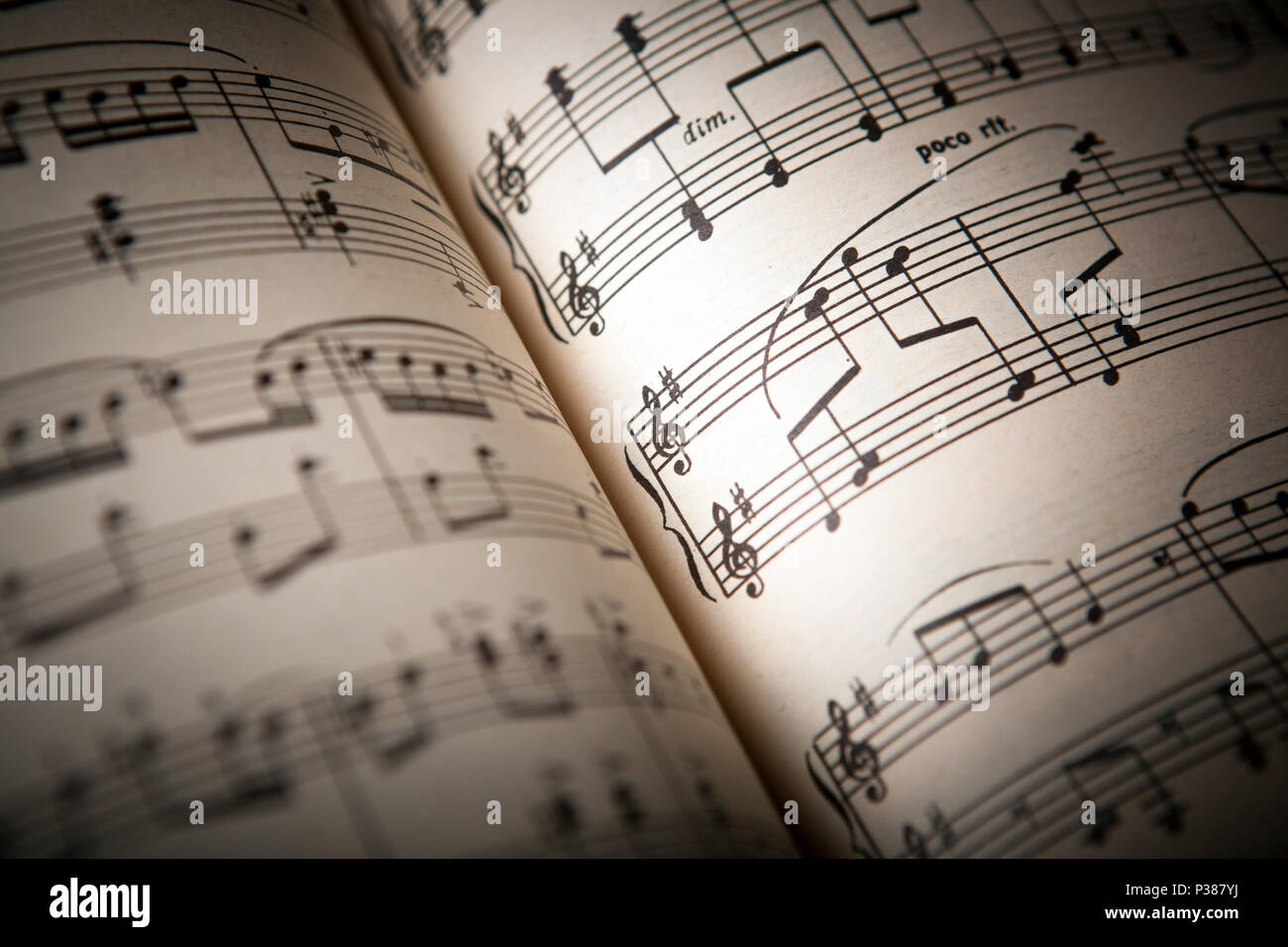 open large music book close up Stock Photo - Alamy