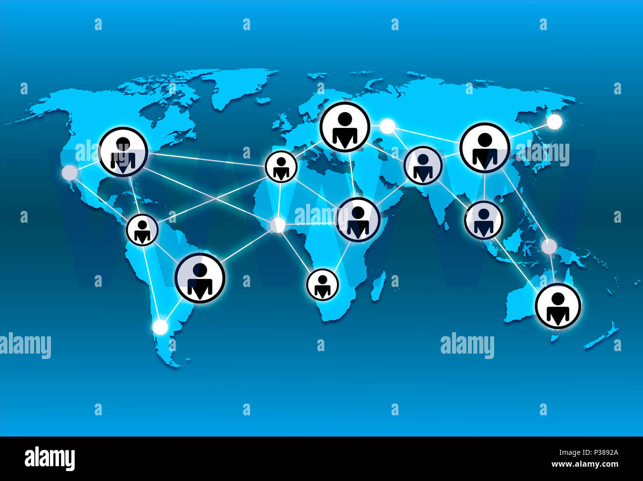 world map and network connection Stock Photo - Alamy