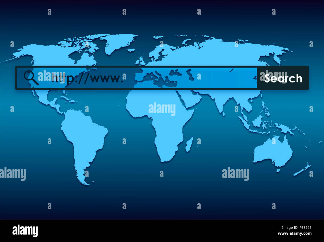 world map and world wide web searching Stock Photo - Alamy