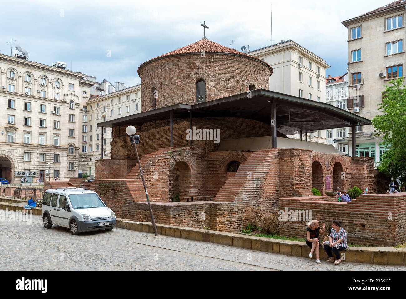 SOFIA, BULGARIA - JUNE,7, 2018: The Church of St George (Rotonda) is an Early Christian red ...