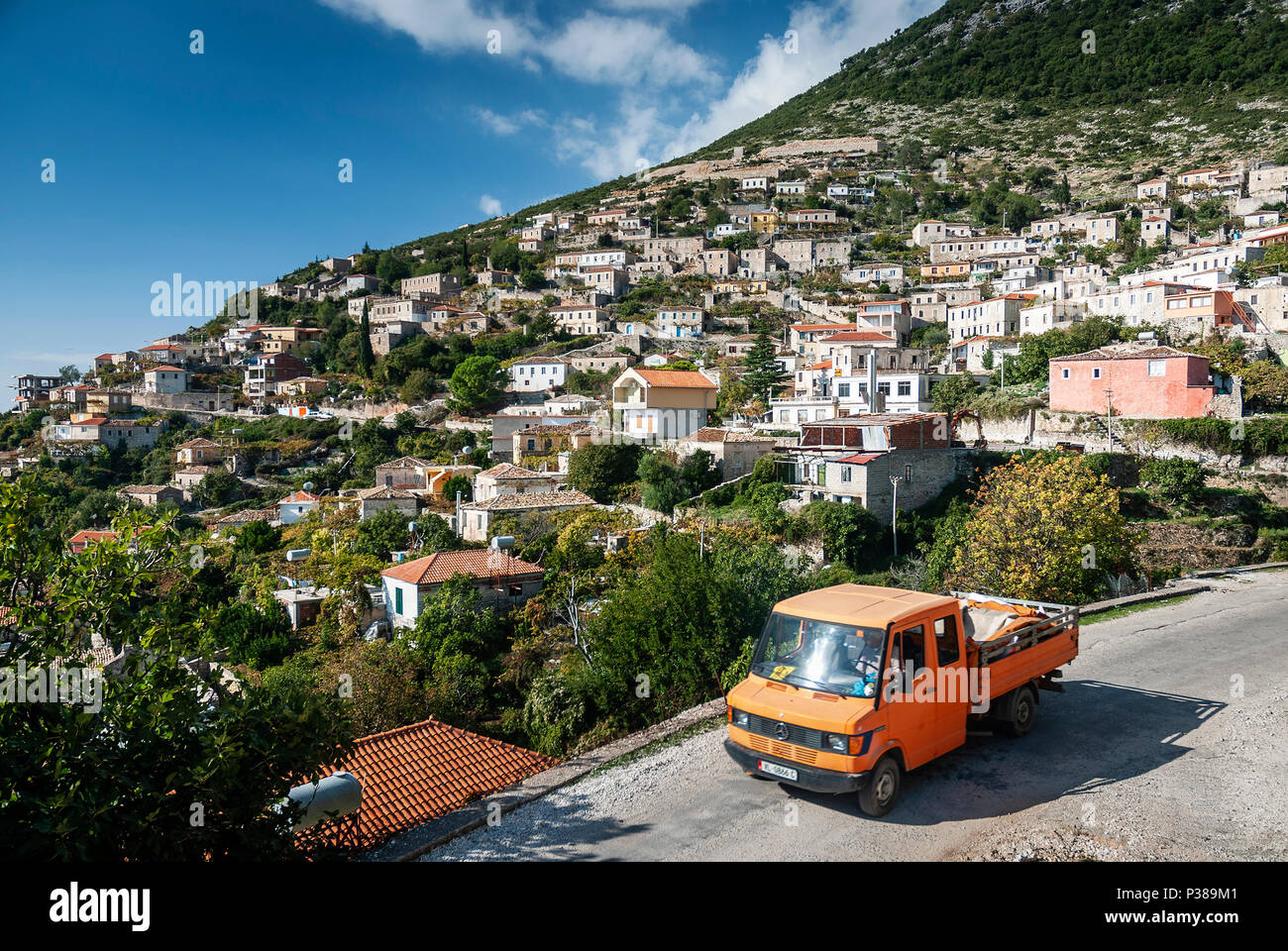 dhermi traditional albanian village view in southern albania Stock ...