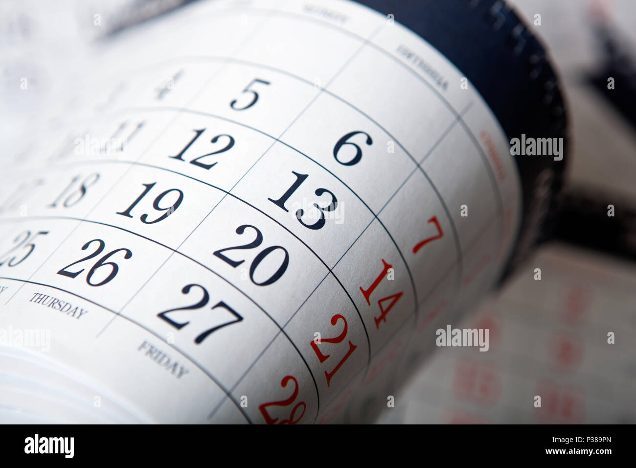 pile of wall calendar sheets close up Stock Photo - Alamy