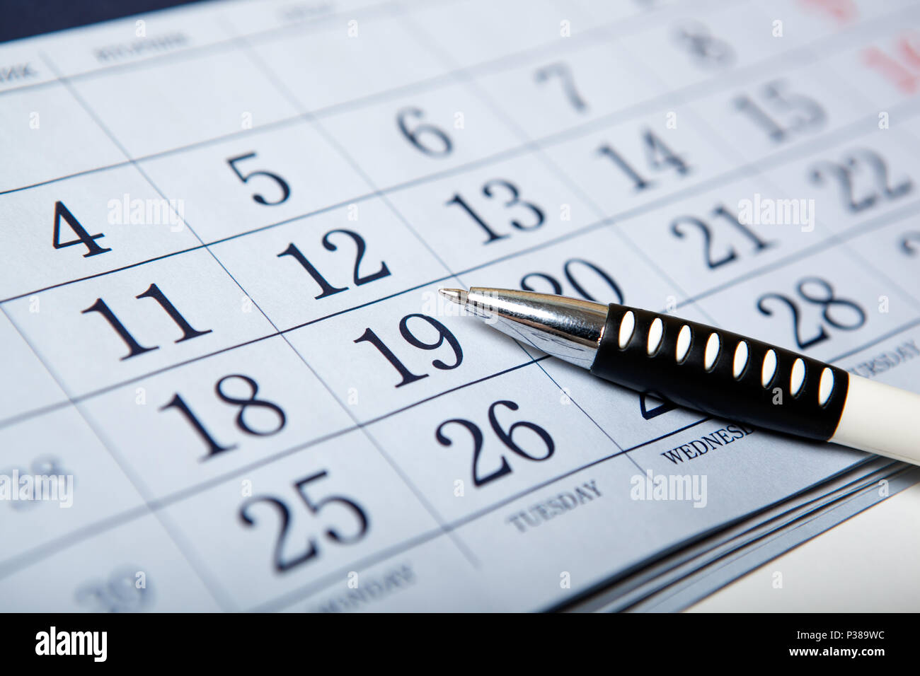 pile of wall calendar sheets close up Stock Photo - Alamy