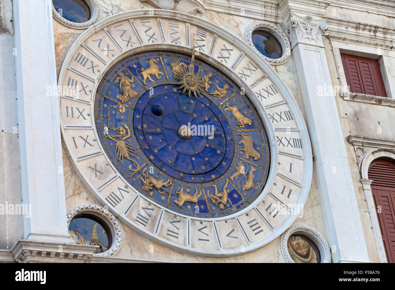 Sundial with zodiacal signs, St Mark's Basilica, St. Mark's Square ...