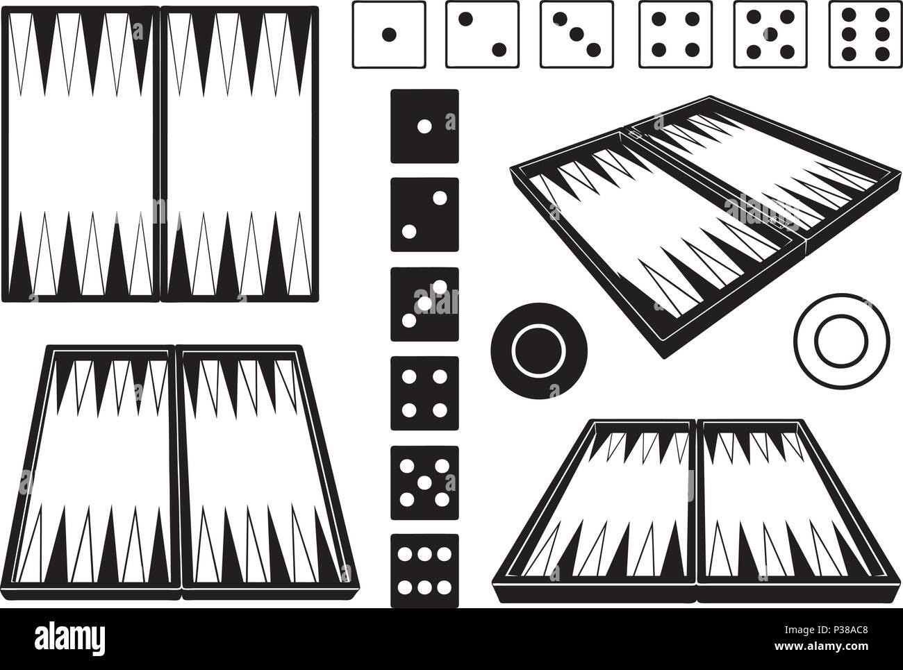 Backgammon board on table hi-res stock photography and images - Alamy