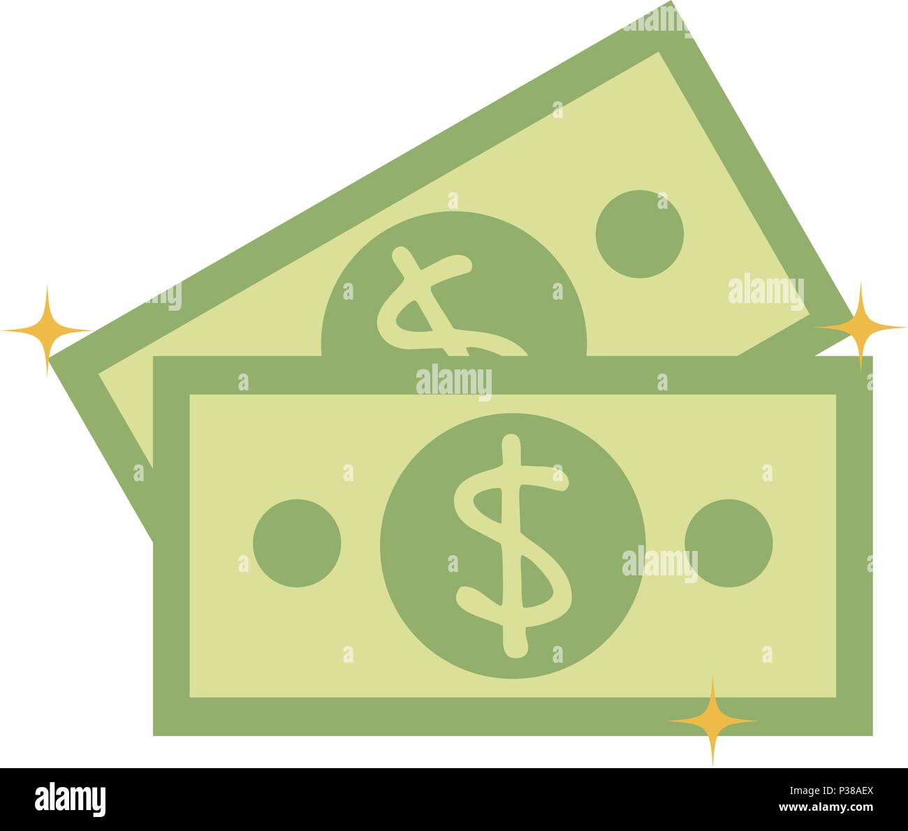 bills dollars isolated icon vector illustration design Stock Vector ...