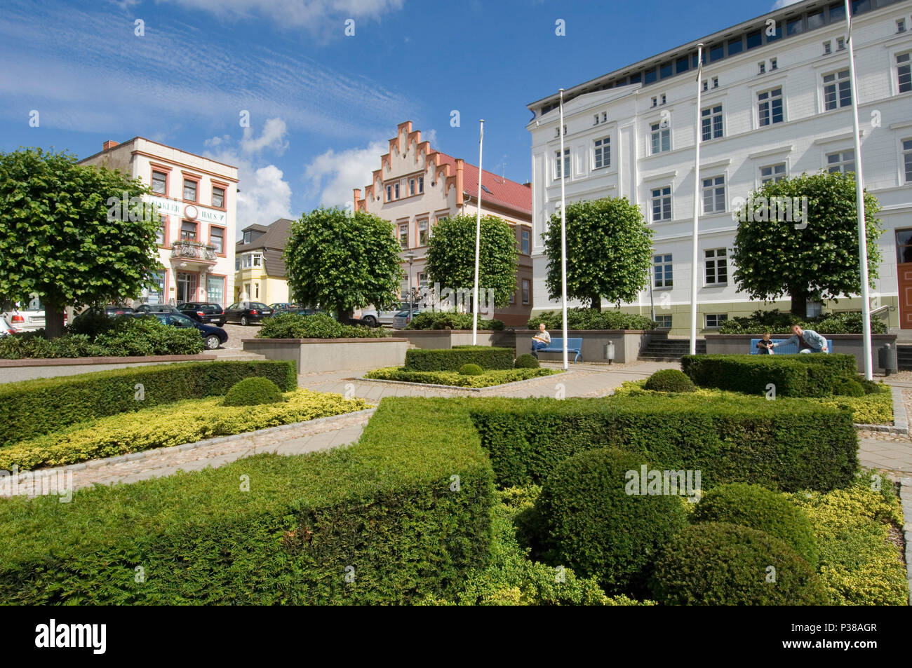 Bergen, Germany, the marketplace in Bergen on Ruegen Stock Photo - Alamy