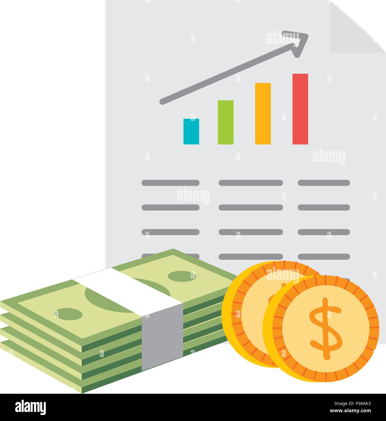 American dollar money bills coins Stock Vector Images - Alamy