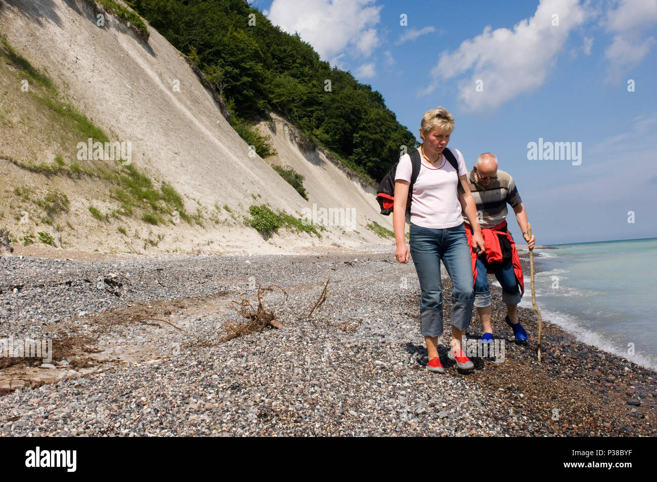 Sassnitz, Germany, stone beach at the chalk cliffs Stock Photo - Alamy