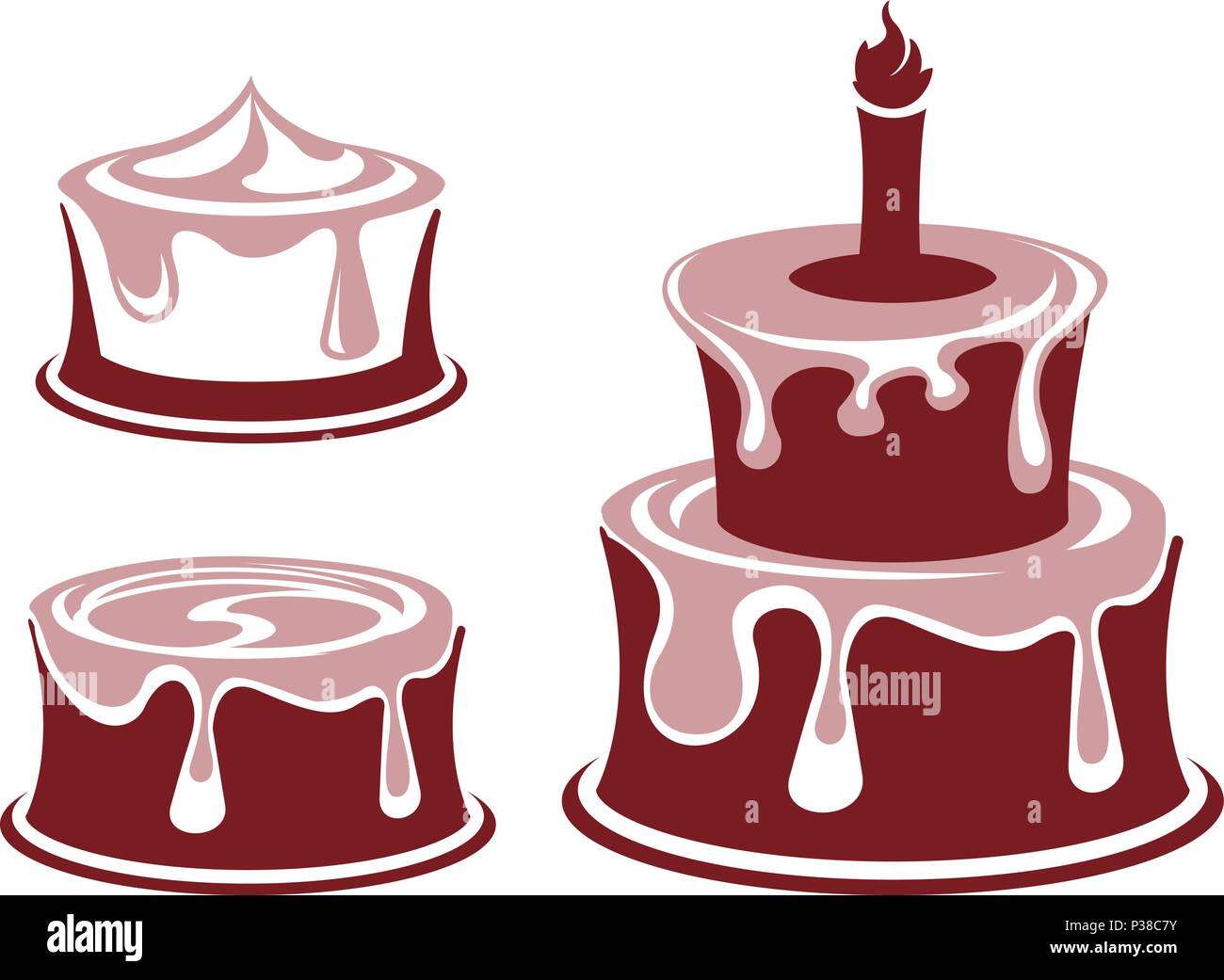Vector cake set Stock Vector Image & Art - Alamy