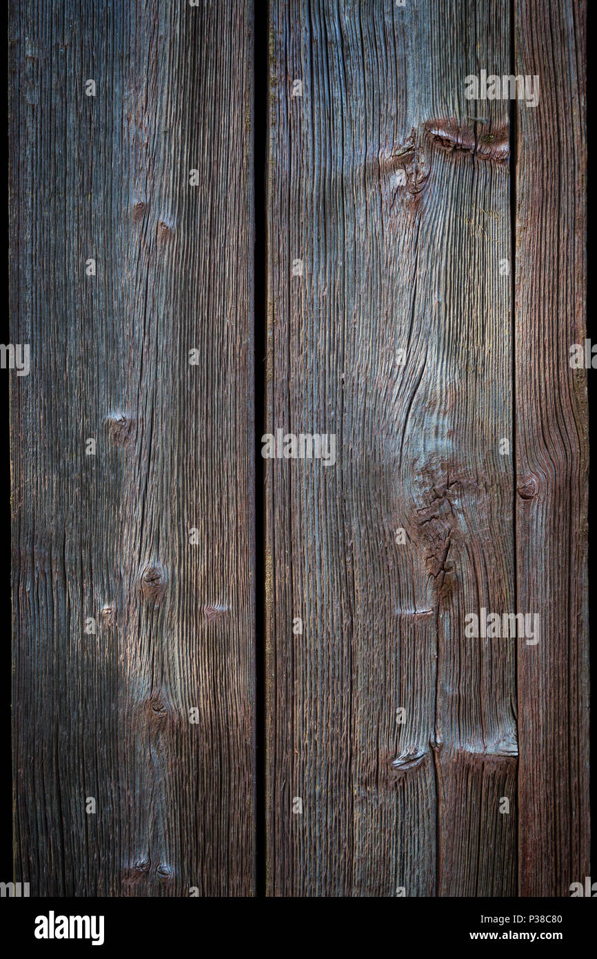 Close-up of an old and unpainted rustic wood board texture background ...